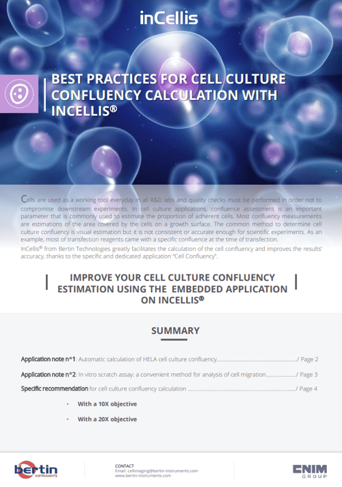 Best practices for cell culture confluency calculation with incellis