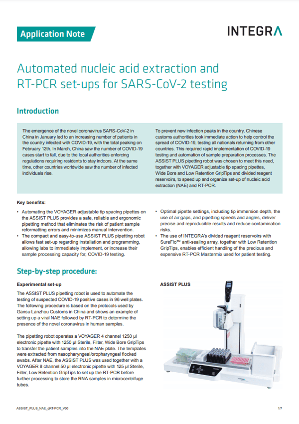 Automated Nucleic Acid Extraction and RT-PCR Set-Ups for SARS-CoV-2 Testing