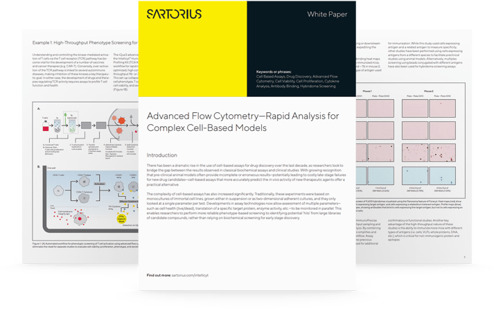 Advanced Flow Cytometry — Rapid Analysis for Complex Cell-Based Models