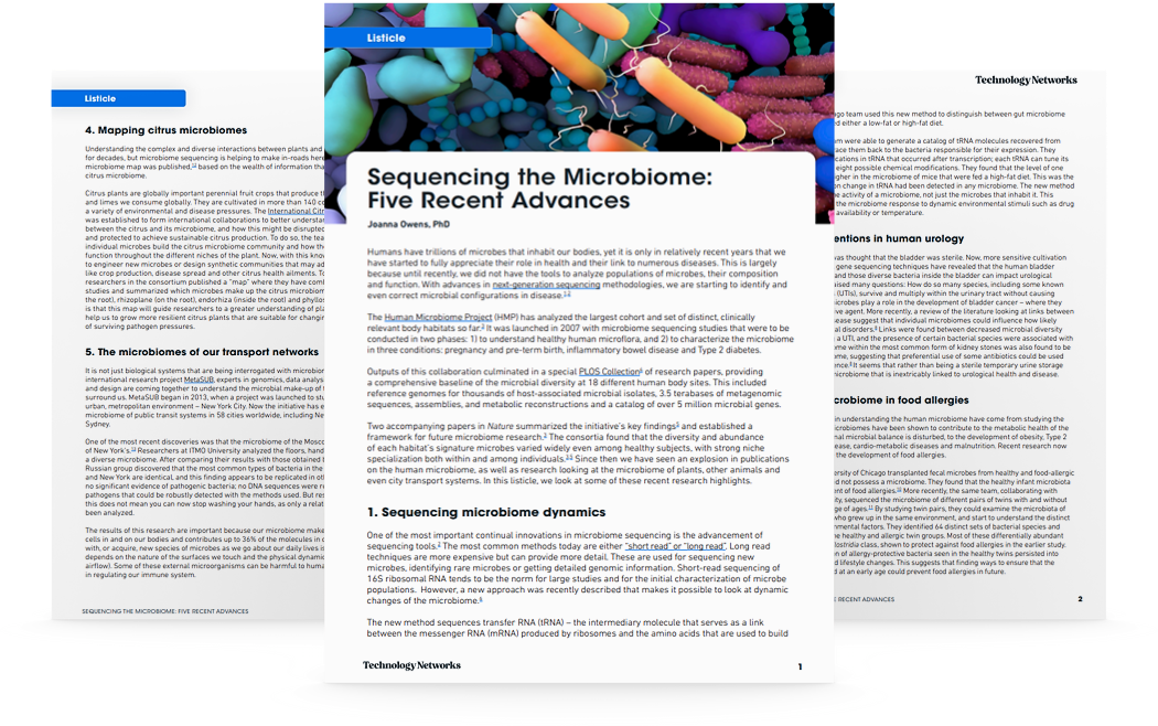 Sequencing the Microbiome: Five Recent Advances
