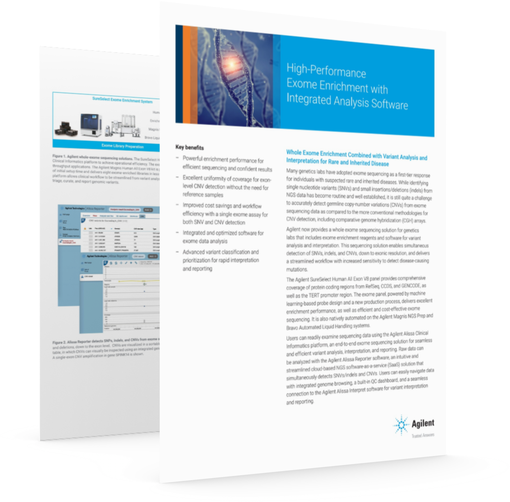 High-Performance Exome Enrichment With Integrated Analysis Software