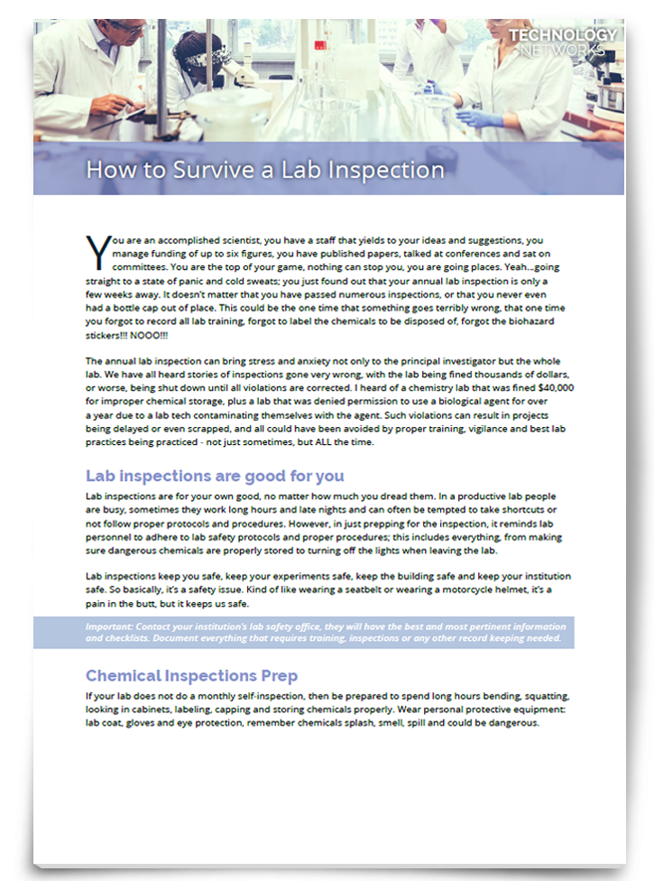 How to Survive a Lab Inspection [How to Guide]