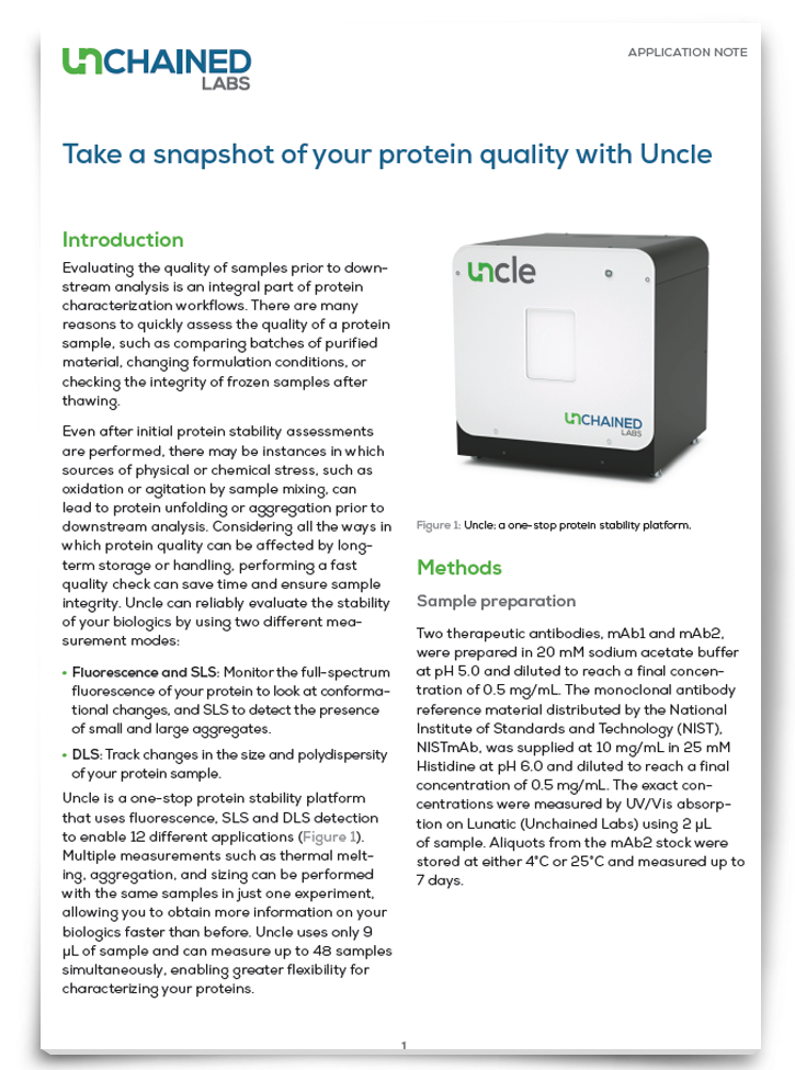 Take a Snapshot of your Protein Quality