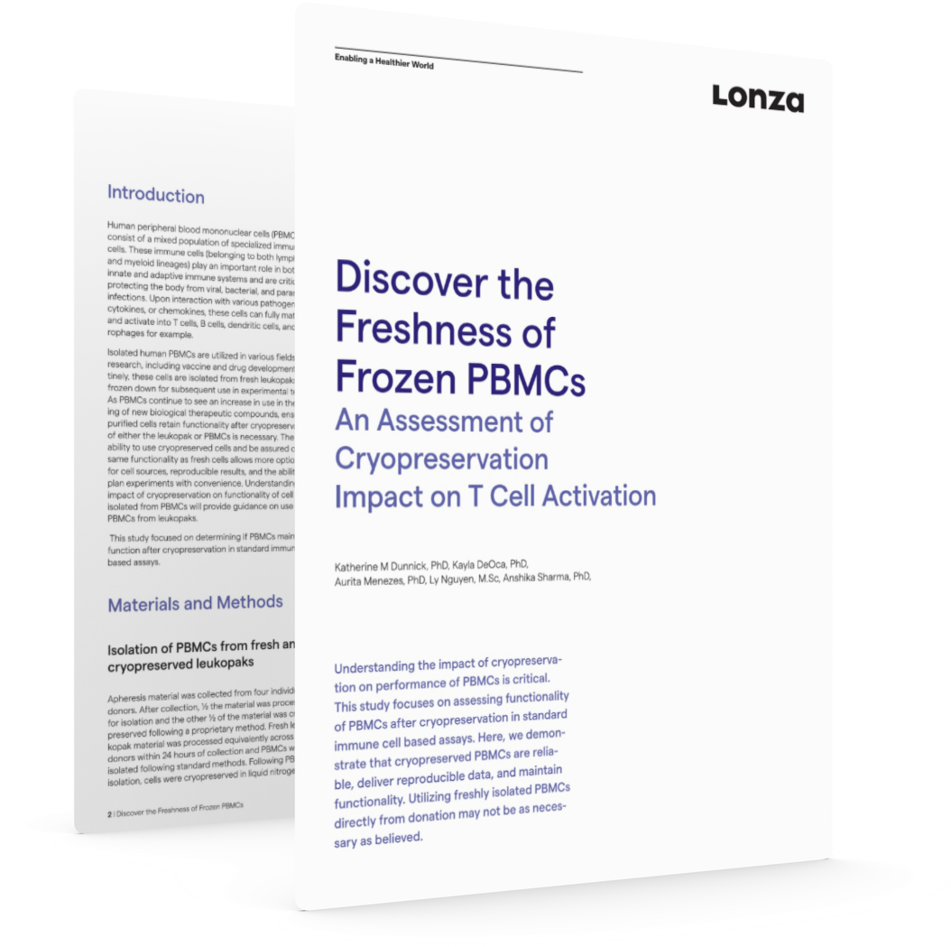 Discover the Freshness of Frozen PBMCs
